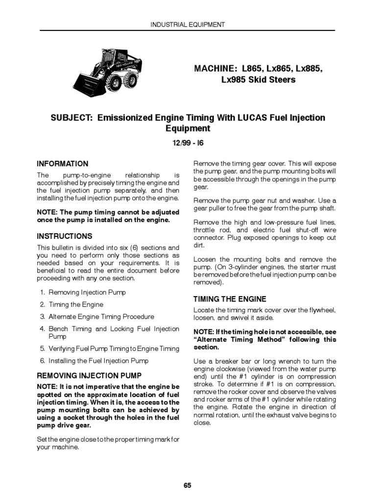 Emissionized Engine Timing With LUCAS Fuel Injection | PDF | Engines | Pump
