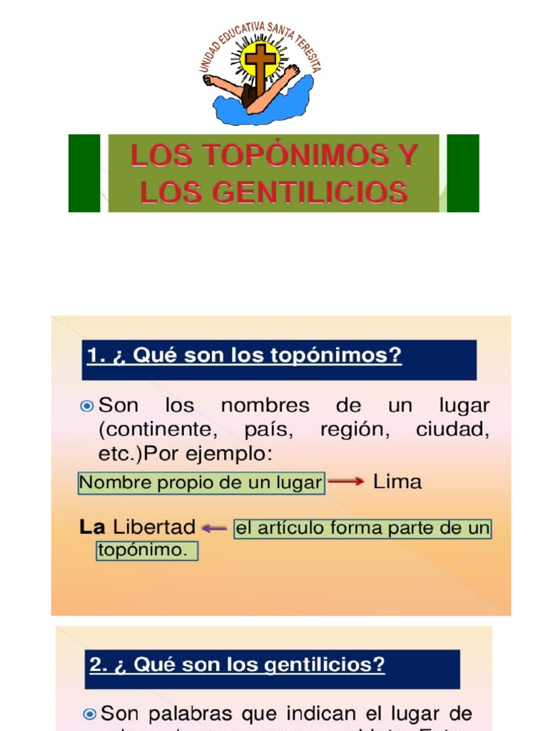 Toponimos y Gentilicios | PDF