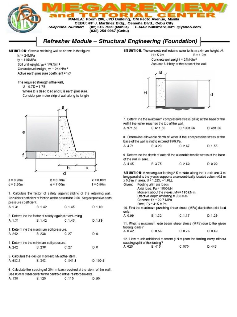 Structural Engineering Refresher | PDF | Classical Mechanics | Building Technology