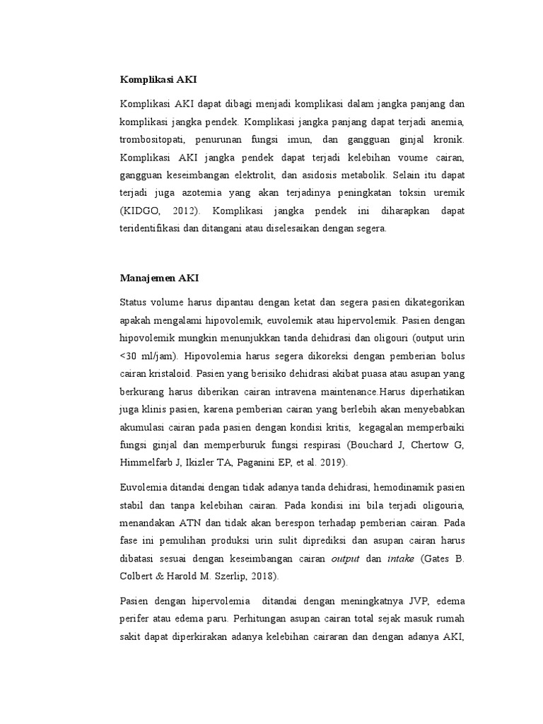 Kompilikasi AKI | PDF