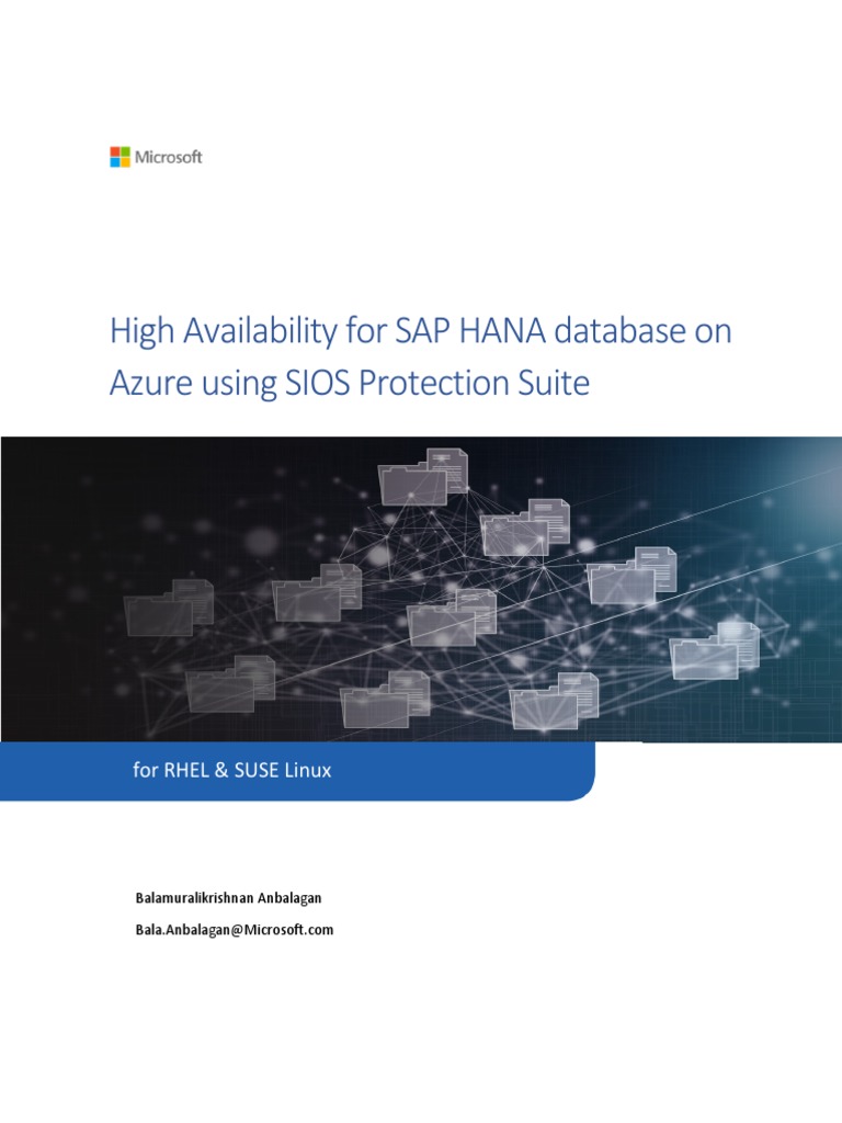 SAP HANA High Availability on Azure | PDF | Replication (Computing) | Linux