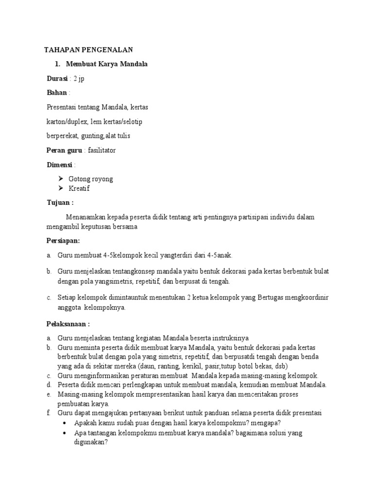 Tahap Pengenalan | PDF