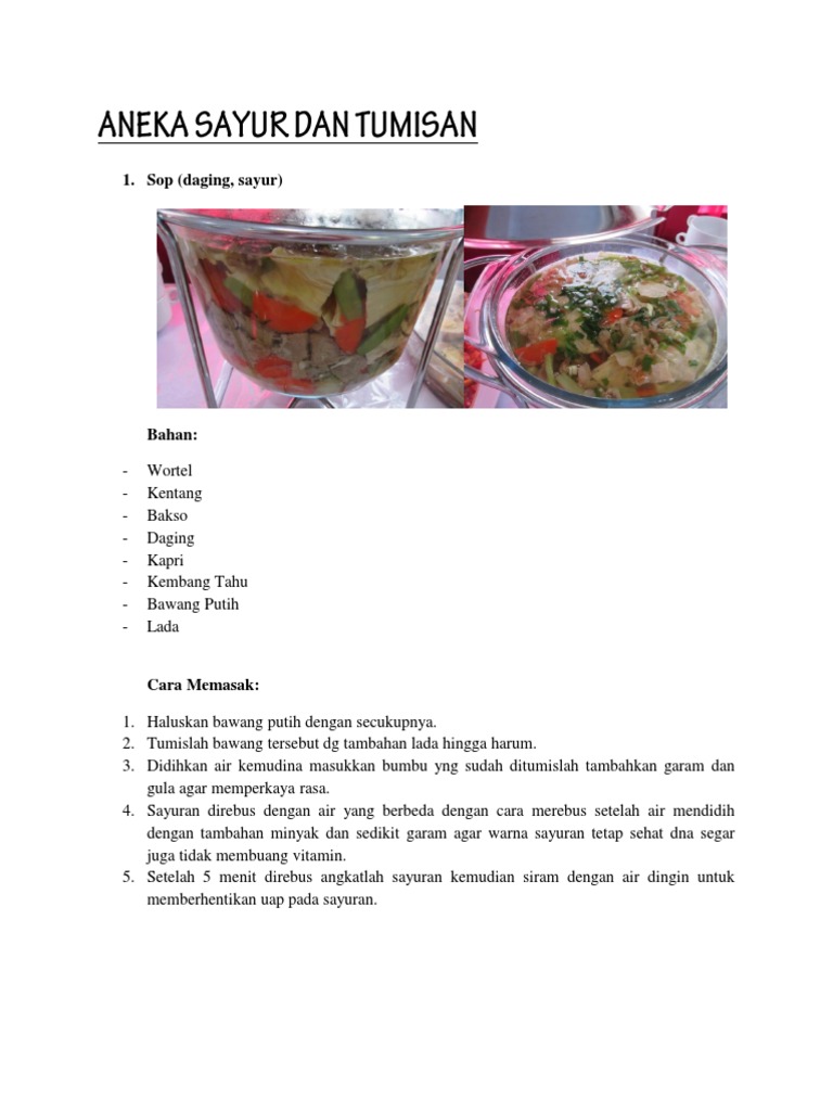 Resep Masakan Dapur Umami | PDF