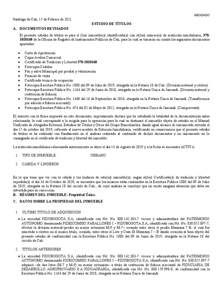 William Andres Feijoo Loaiza - Sib - 2020 - 381278 | PDF | Ley de fideicomiso | Ley común