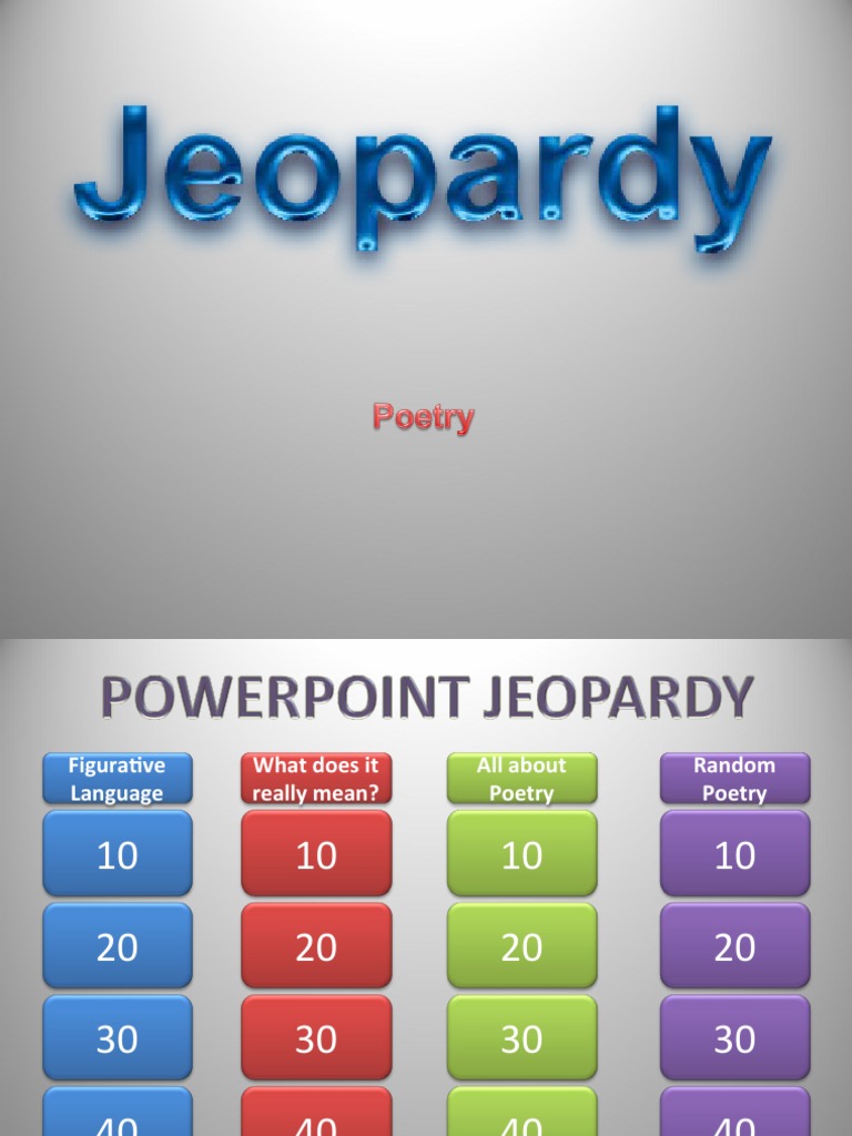 Poetry Review Game | PDF | Poetry