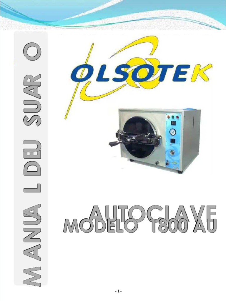 PDF Manual Autoclave Olsotek | PDF PDF Manual Autoclave Olsotek | PDF