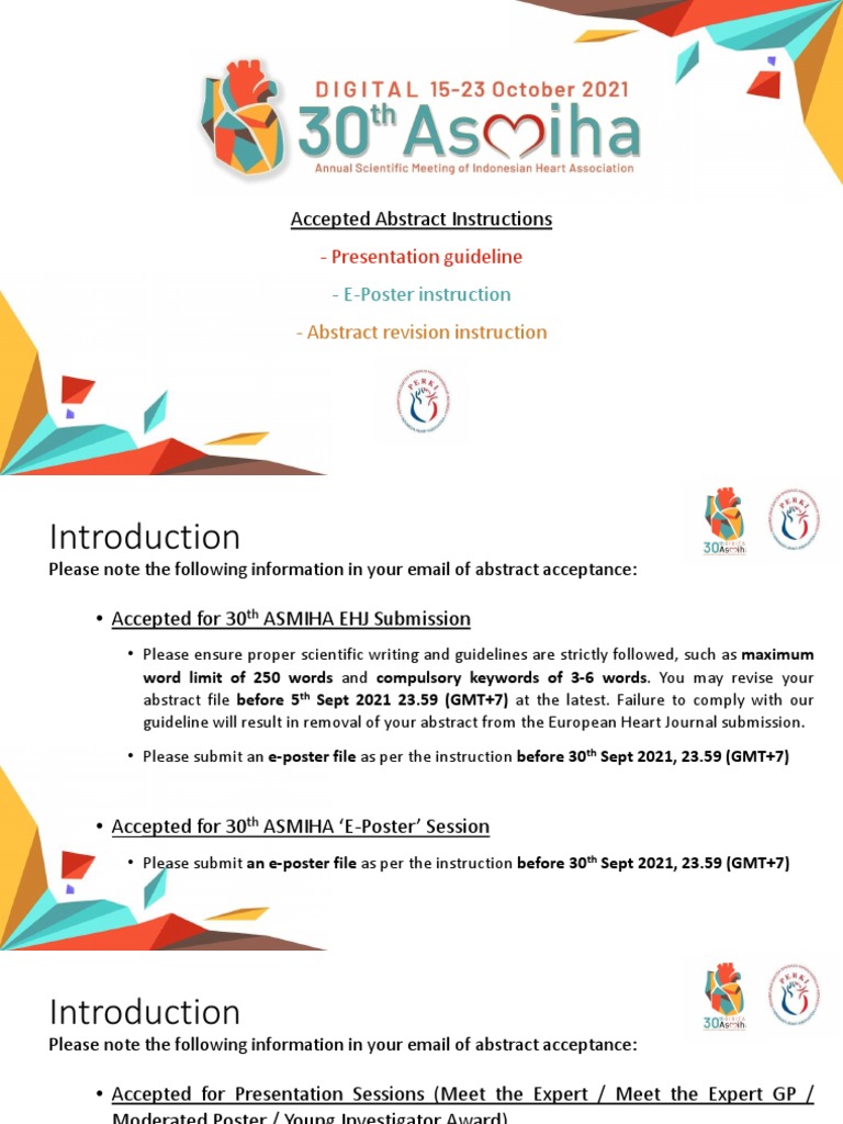 Accepted Abstract Instructions: - Presentation Guideline | PDF | Meta ...
