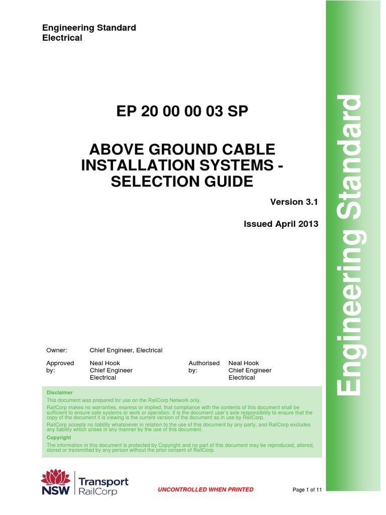 EP 20 00 00 03 SP Above Ground Cable Installation Systems - Selection Guide | PDF | Electrical ...
