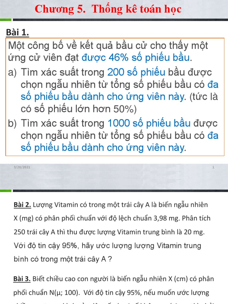 BTC5 Thongketoanhoc | PDF