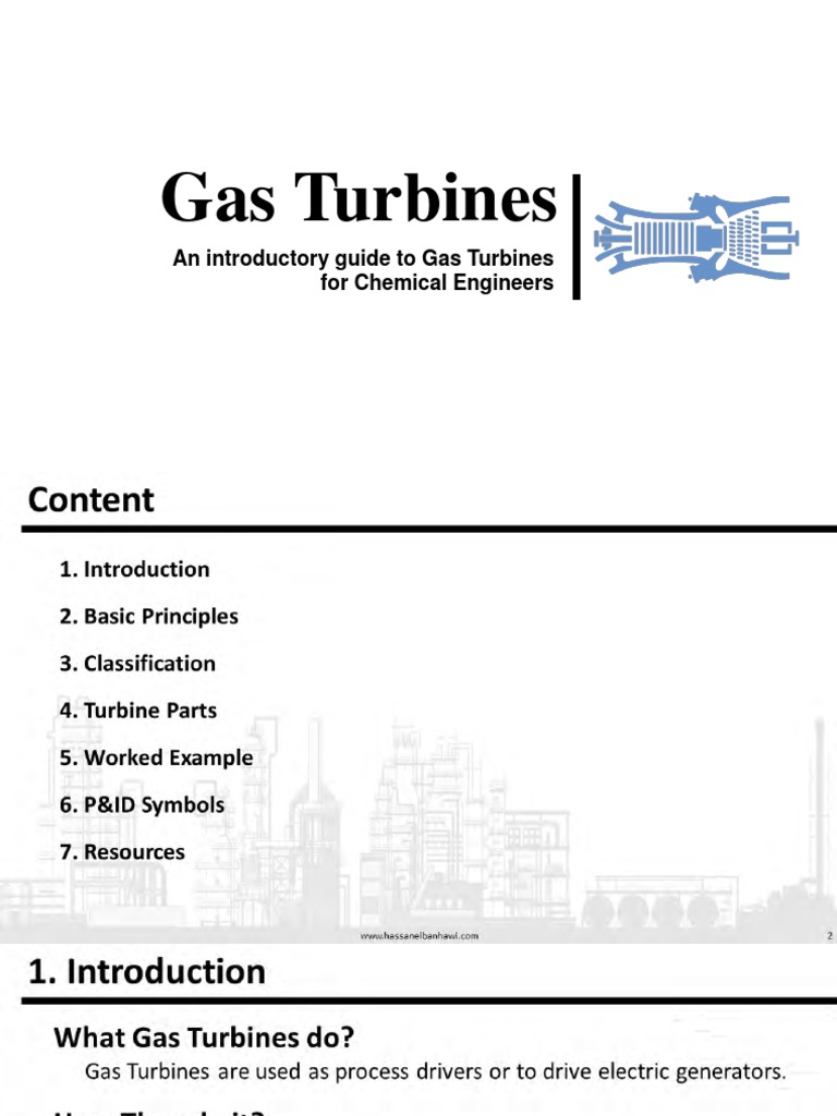 Gas Turbines: An Introductory Guide To Gas Turbines For Chemical ...