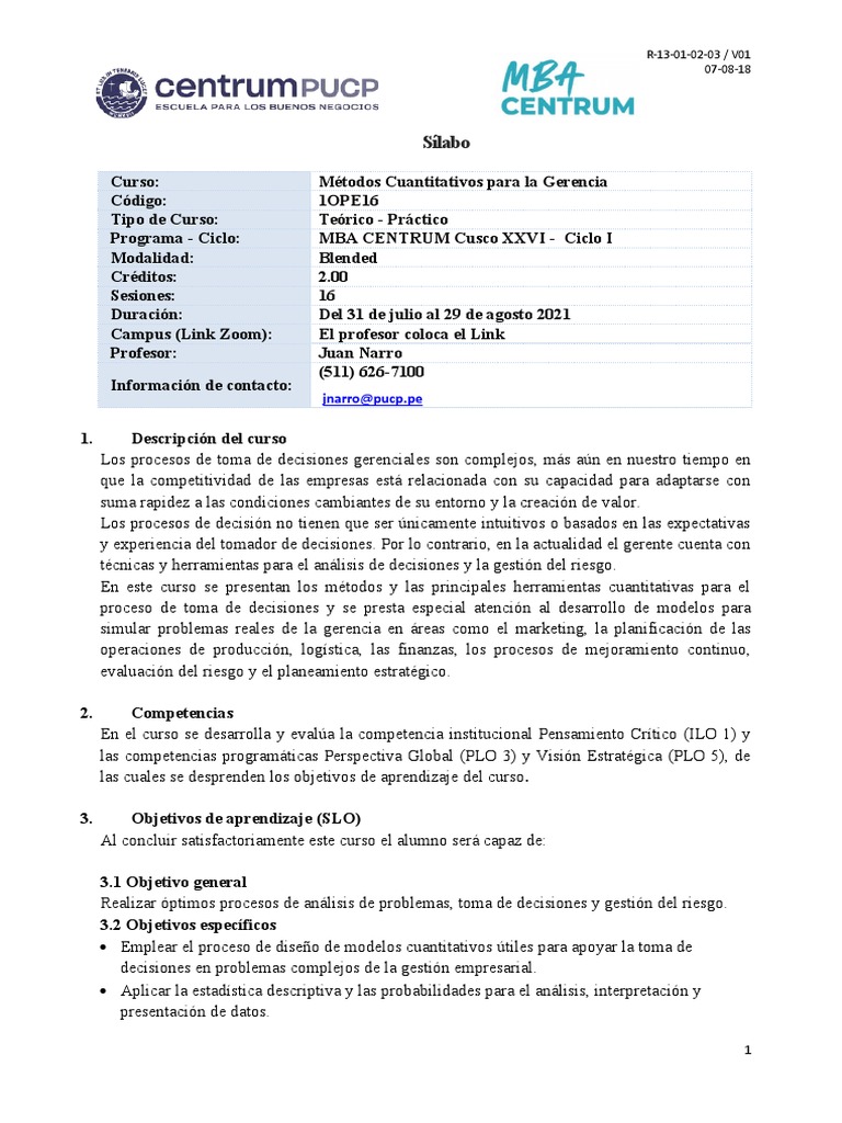 1ope16-Mbac - MCG Cus 26 | PDF | Toma de decisiones | Simulación