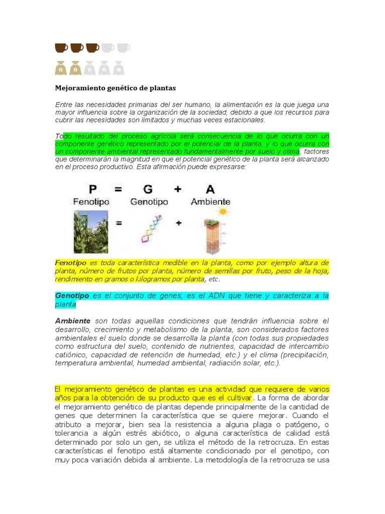 Mejoramiento Genético de Plantas Autógamas | PDF | Plantas | Suelo