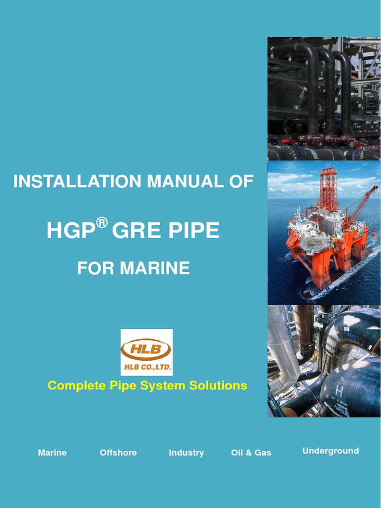 (GRE) Installation Manual For Marine | PDF | Pipe (Fluid Conveyance ...