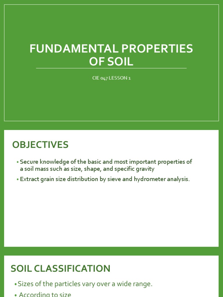 CIE 047 - Lesson 1 | Download Free PDF | Sand | Particle Size Distribution