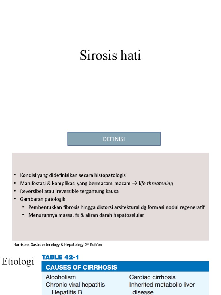 Sirosis Hati | PDF | Cirrhosis | Digestive Diseases