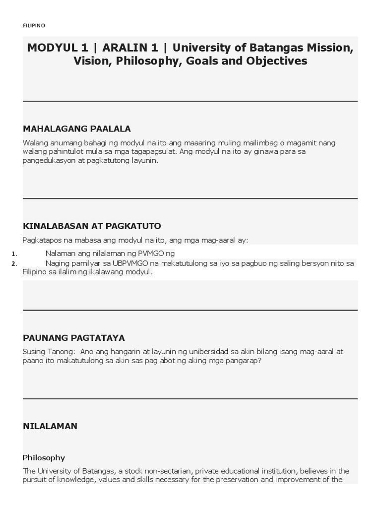 Filipino - Module | Download Free PDF | Tagalog Language