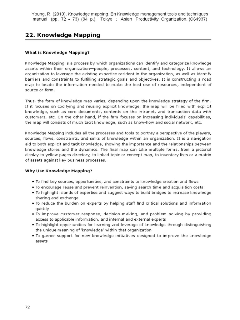 Knowledge Mapping | PDF | Knowledge Management | Expert