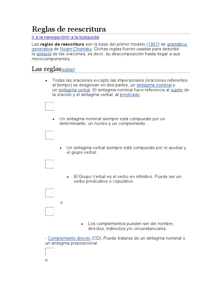 Reglas de Escritura | PDF