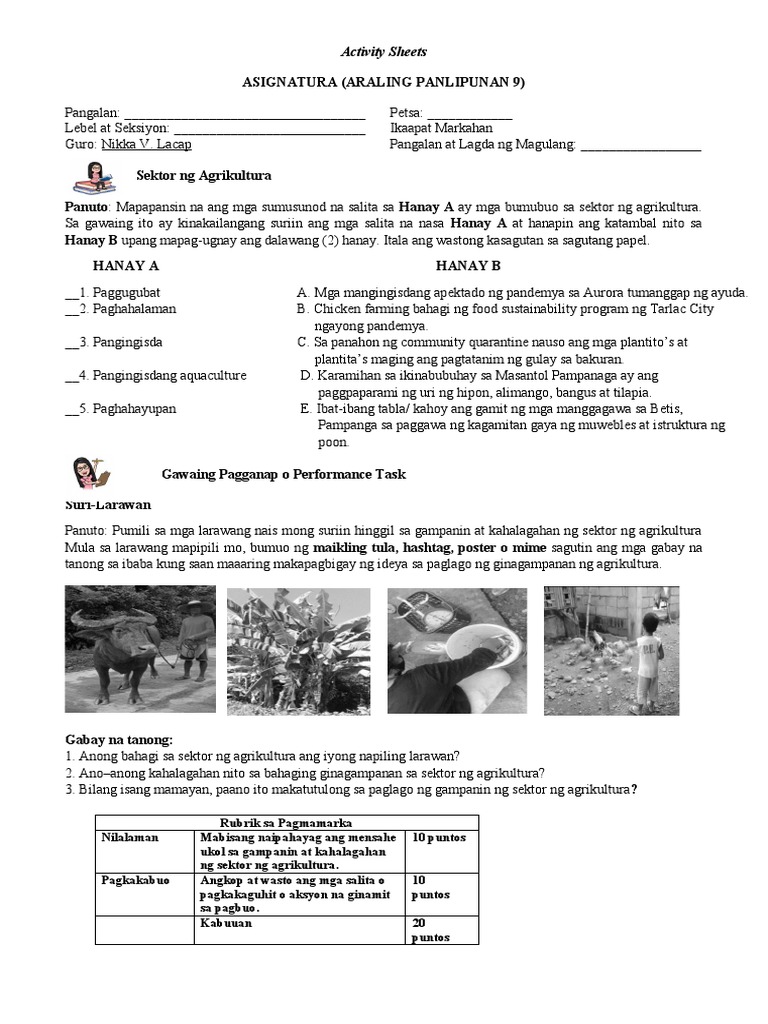 Q4 Ap9 Act - Sheet | PDF