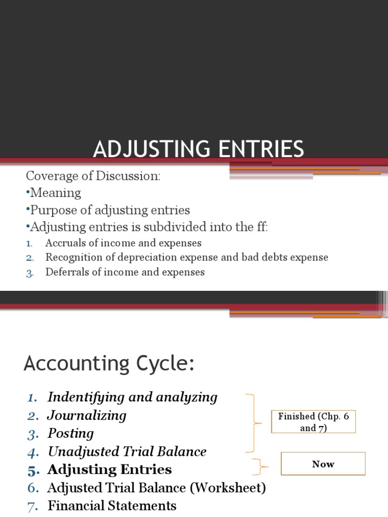 Adjusting Entries | PDF | Expense | Deferral