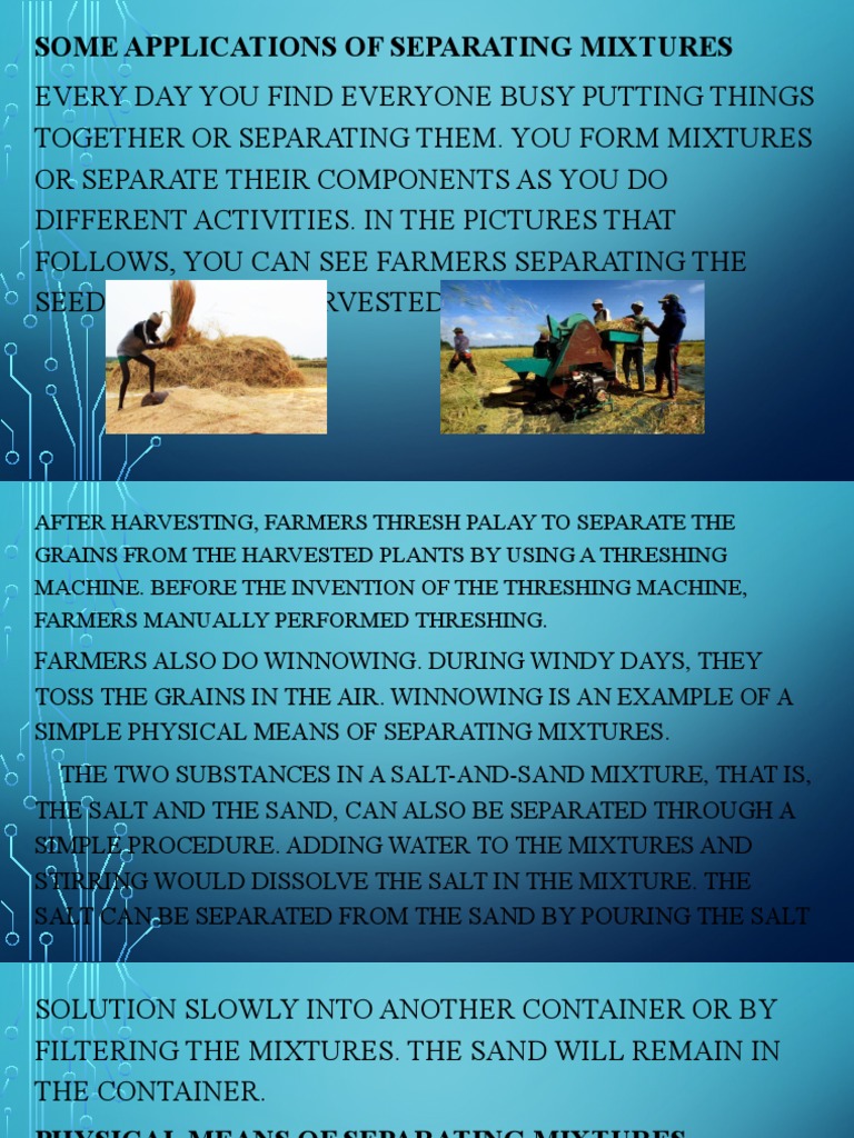 Science 6 Separating Mixtures | PDF | Filtration | Solution