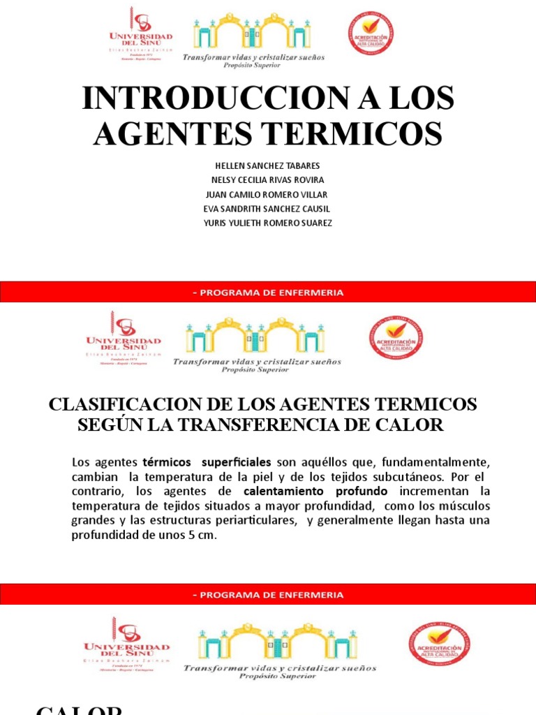 Introducción a los Agentes Térmicos | PDF
