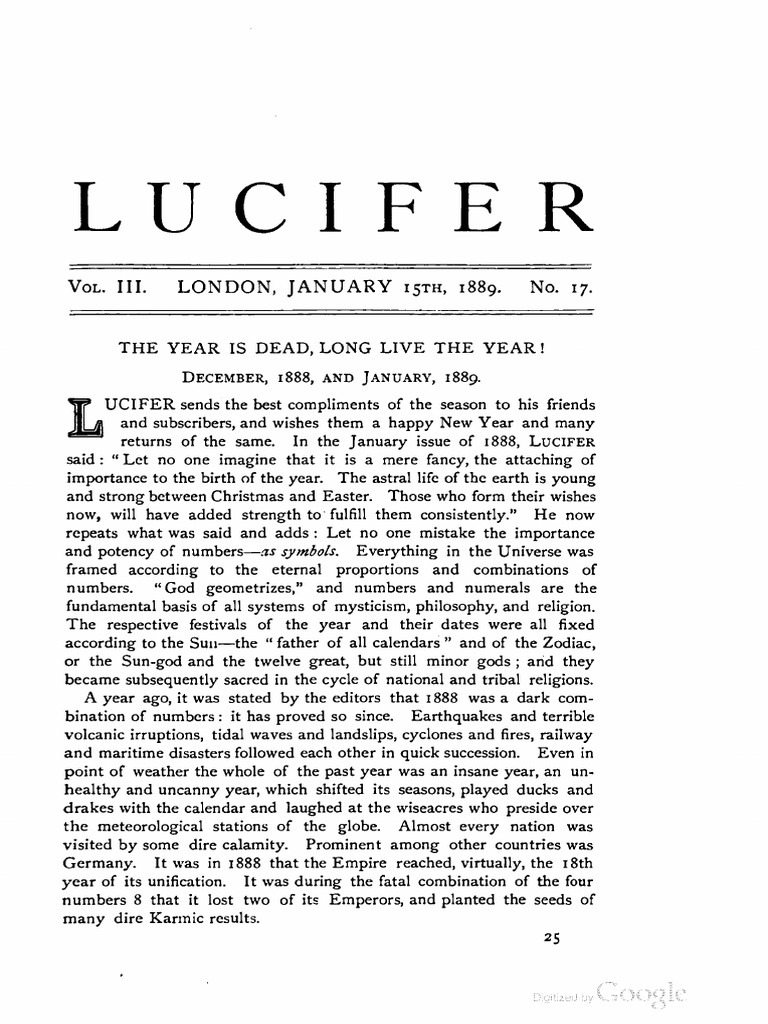 Lucifer v03 n17 January 1889 | PDF | Theosophy | Science