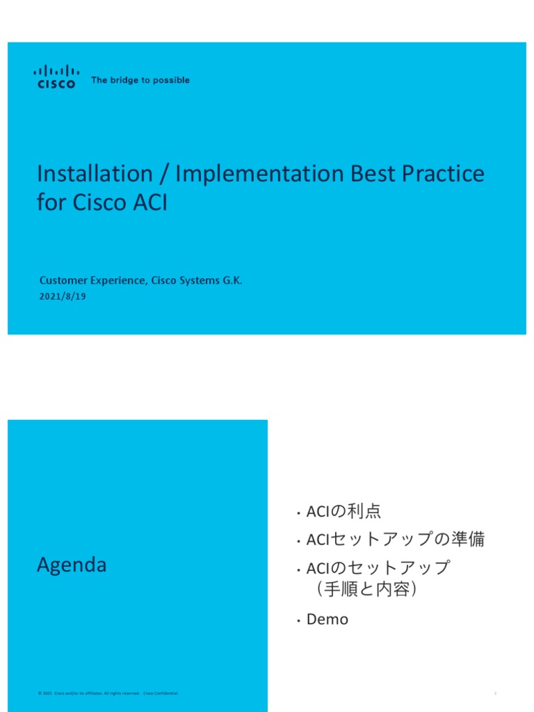 01 Installation Implementation Best Practices Cisco ACI | PDF
