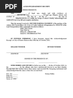 Acknowledgement Receipt - Motor Vehicle | PDF | Law