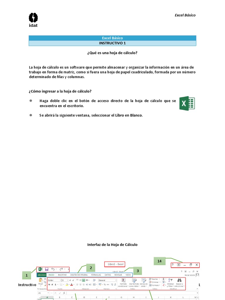 Instructivo 1 | PDF | Hoja de cálculo | Microsoft Excel