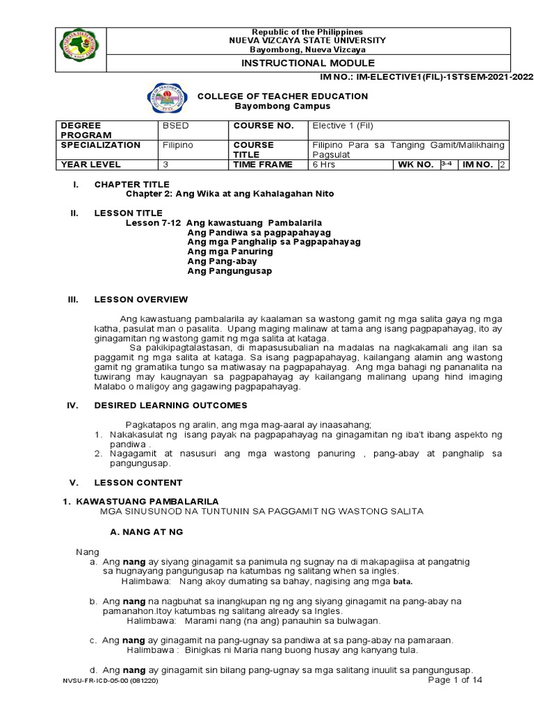 Updated Module Malikhaing Pagsulat 2 | PDF