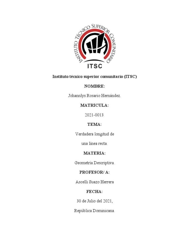 Verdadera Longitud de Una Línea Recta | PDF