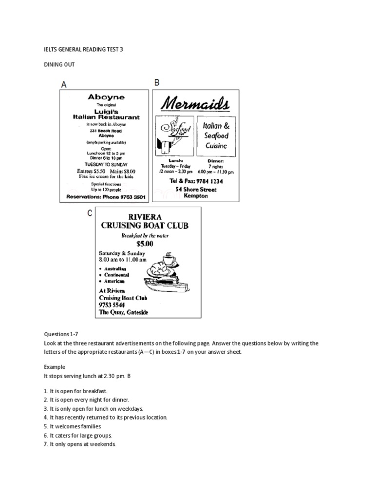 Ielts General Reading Test 3 | PDF | Banks | Payments