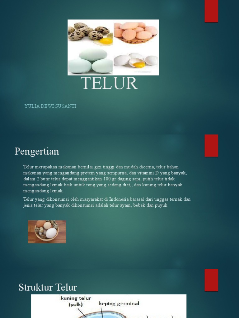 Power Point TELUR | PDF | Memasak, Makanan, & Anggur