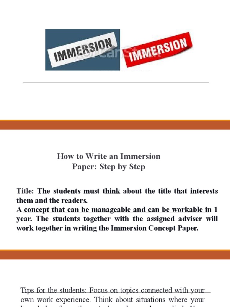 Steps in Emmersion Paper | PDF | Information | Data