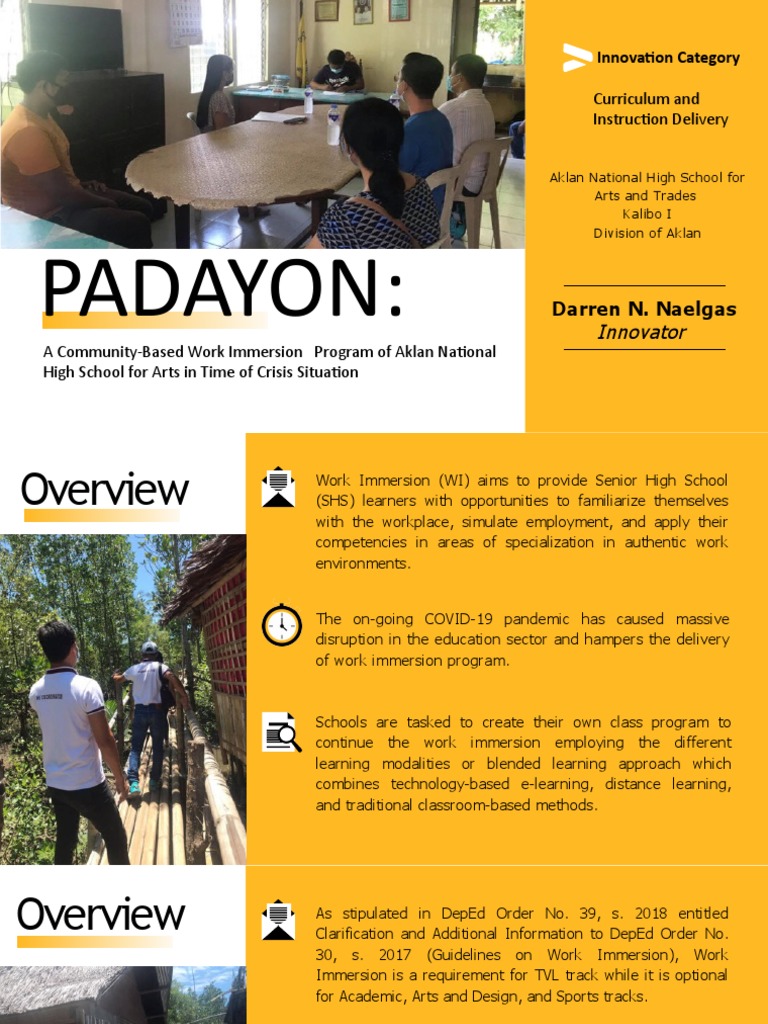 Curriculum and Instruction Delivery: Padayon | PDF | Teachers | Project Based Learning