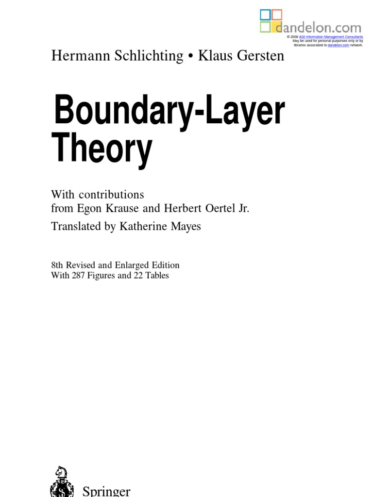 Boundary-Layer Theory: Hermann Schlichting - Klaus Gersten | PDF ...