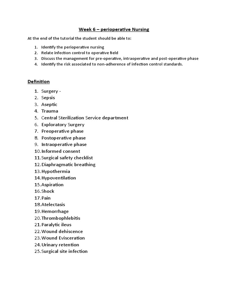 Perioperative Nursing Essentials | PDF | Wellness