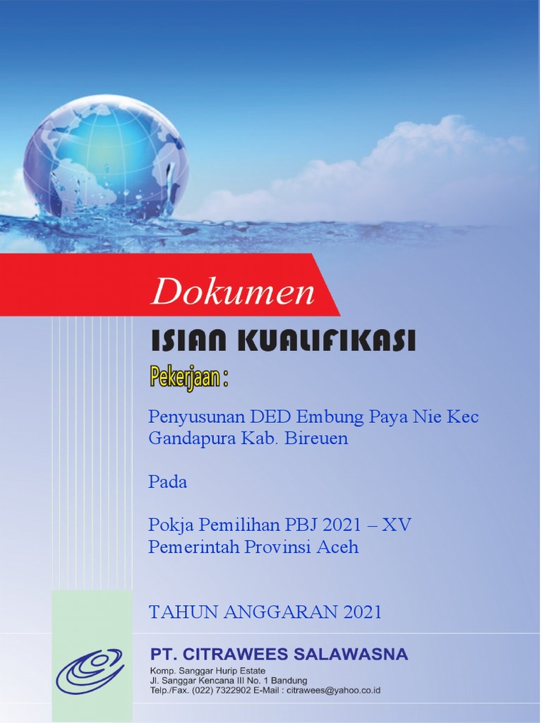 Dok PQ CWS - DeD Embung Paya Nie | PDF