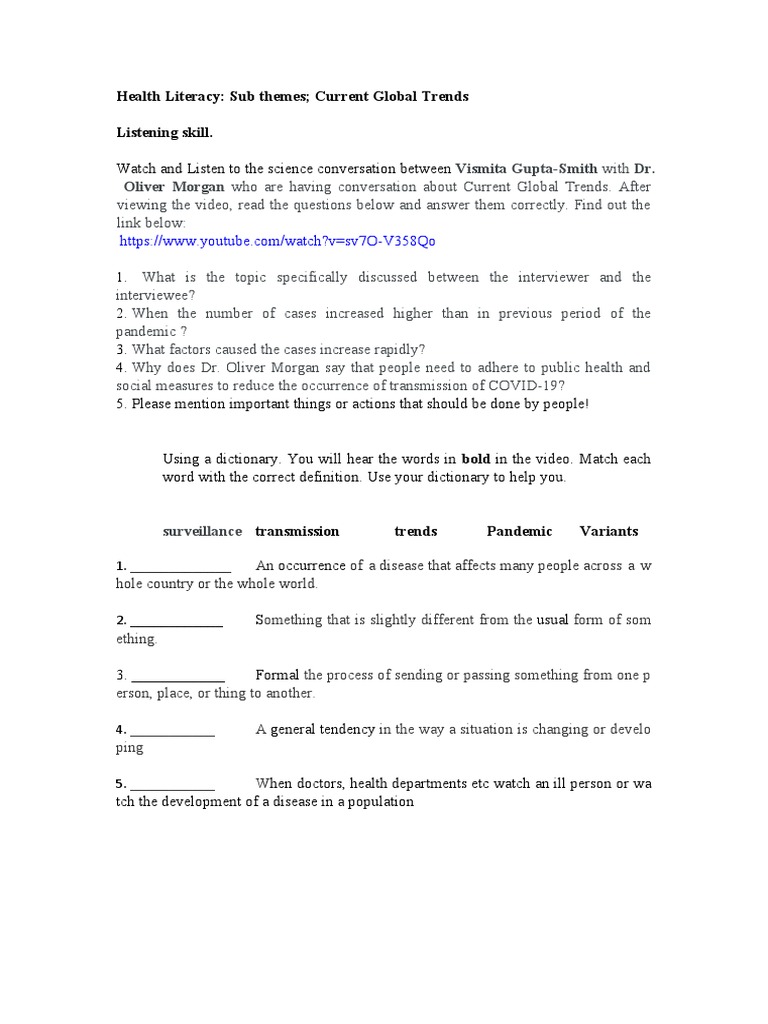 COVID-19 Health Literacy Guide | PDF | Literacy | Cognition