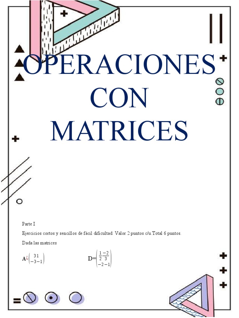 Operaciones de Matrices | PDF