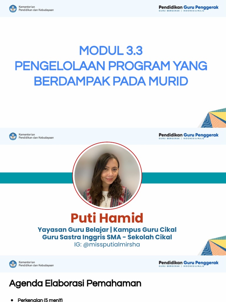 Modul 3.3 Angkatan 3 - 131021 - Puti Hamid | PDF | Sains & Matematika