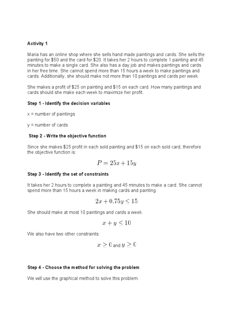 Linear Programming Pdf