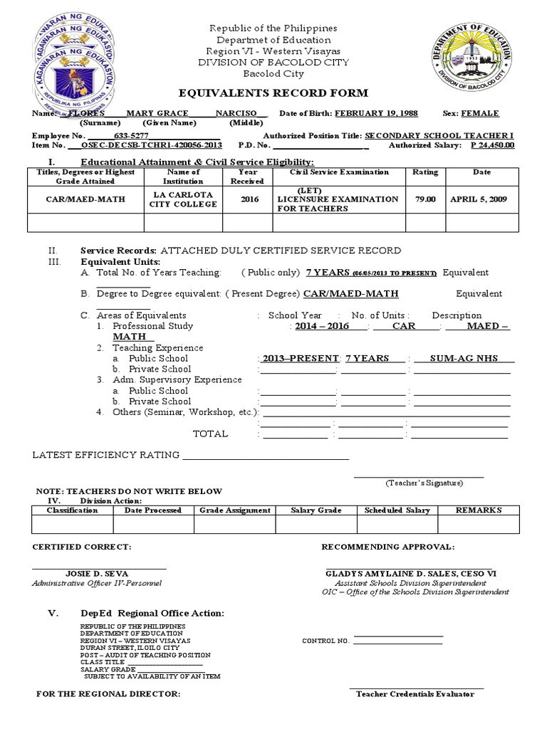 Erf Forms | PDF | Teachers