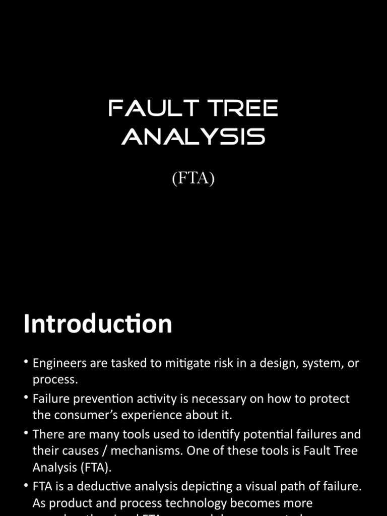 Fault Tree Analysis | PDF | Reliability Engineering | Risk