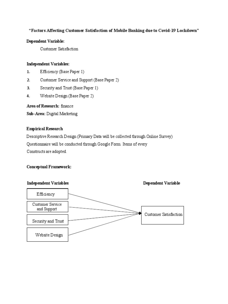 Research Gap and Theoretical Framework | PDF | Customer Satisfaction ...