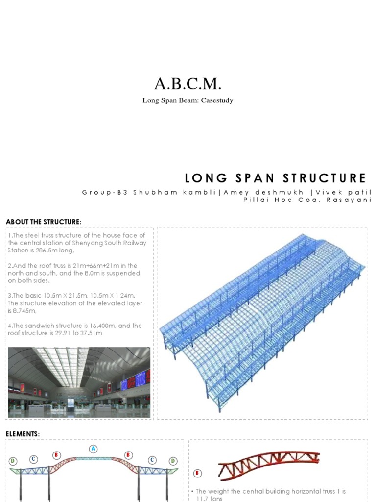 Group B3 - Long Span Beam | PDF | Truss | Structural Analysis