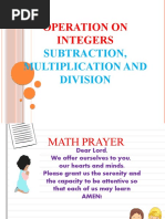 Integer Rules Chart | PDF | Multiplication | Arithmetic