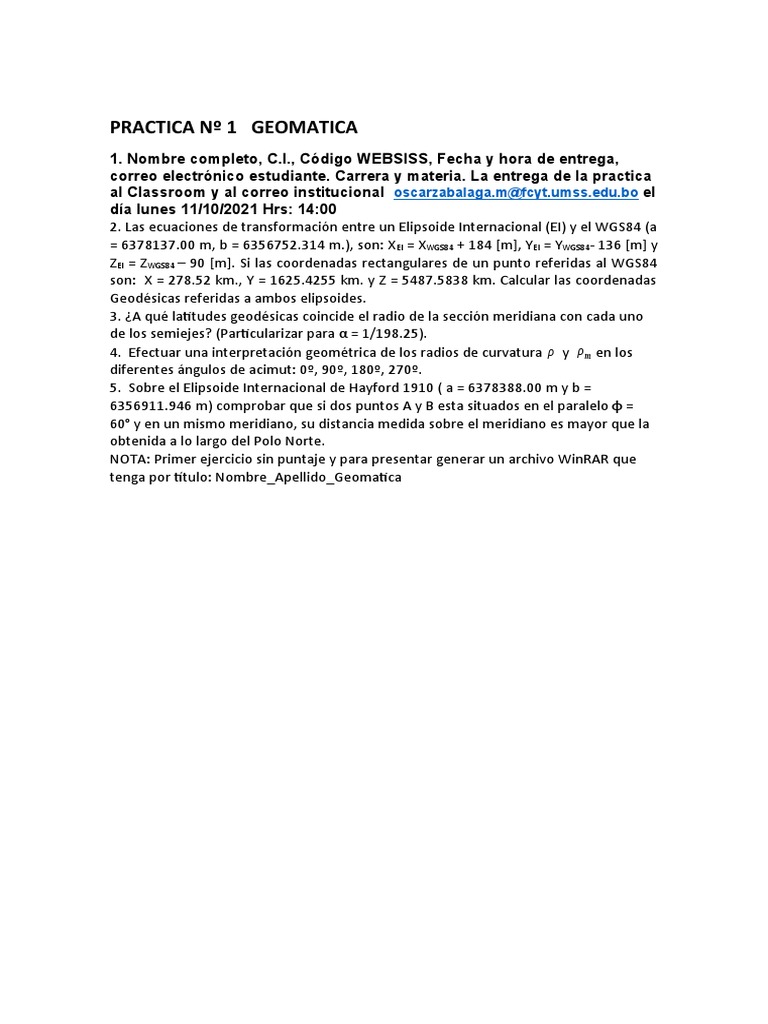 Practica #1 Geomatica 2-2021 | PDF