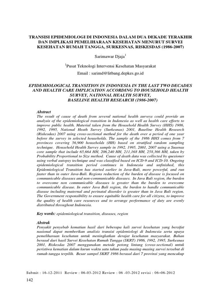 ID Transisi Epidemiologi Di Indonesia Dalam Dua Dekade Terakhir Dan ...